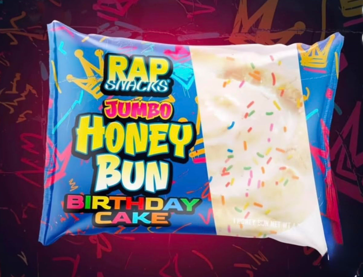 Rap Snacks Jumbo Honey Bun Birthday Cake – Exotic Pop