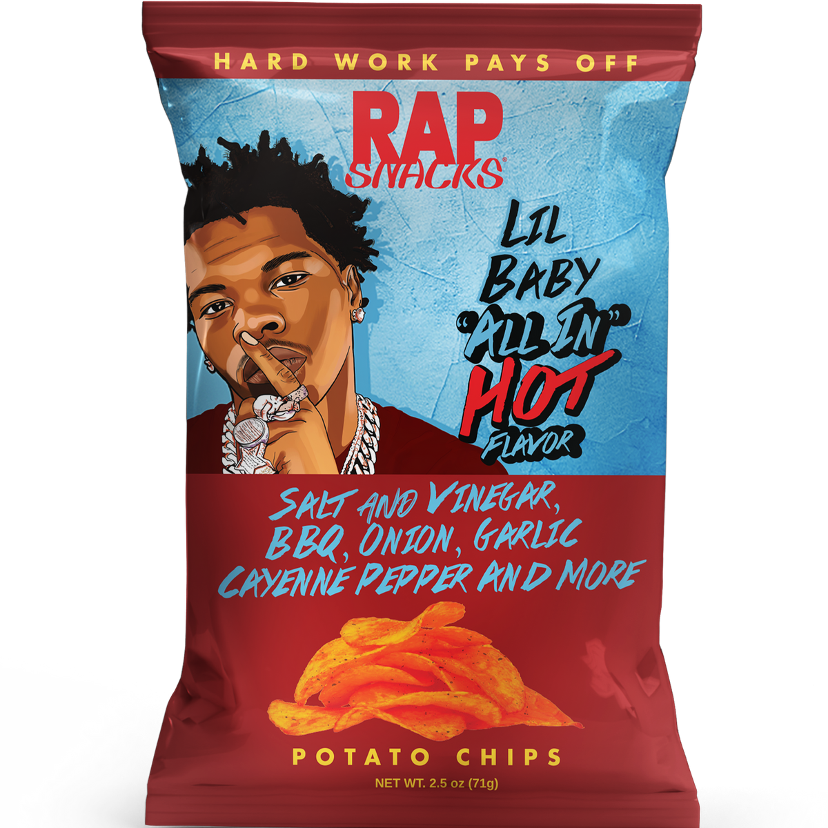 Rap Snacks Lil Baby All in HOT Potato Chips – Exotic Pop
